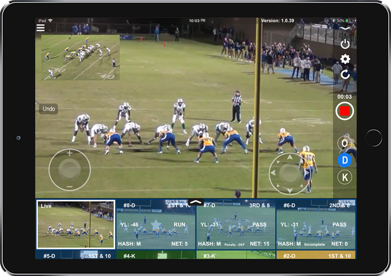 Smart Camera: Endzone Video & Sideline Instant Replay Simultaneously!